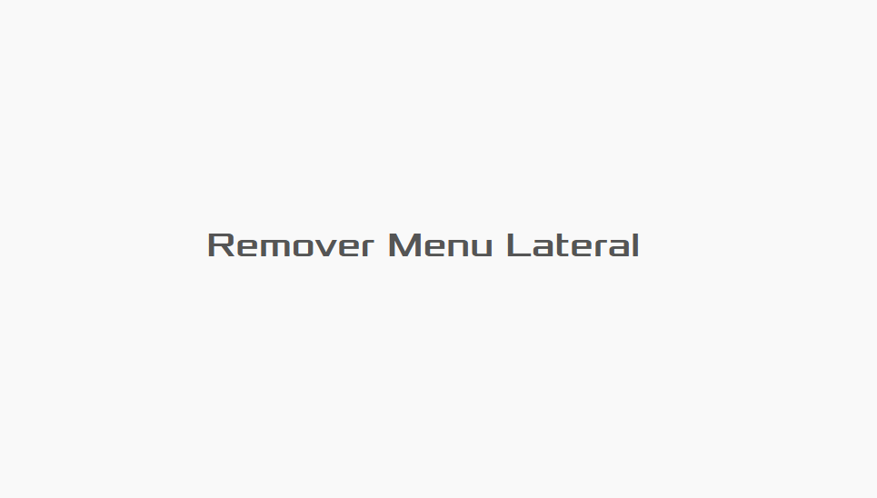 Como remover o menu lateral na Loja Integrada - Loja de Temas